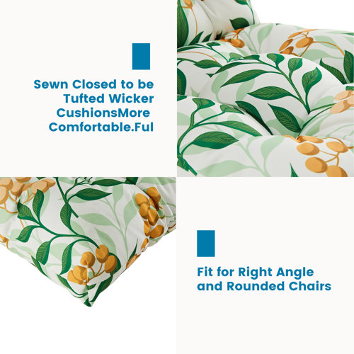 Red Barrel Studio® Loveseat Floral Outdoor Cushions Set 3 Piece | Wayfair